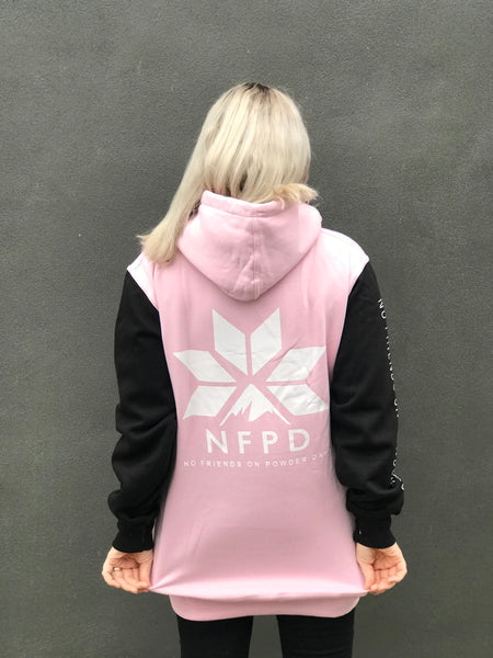 Tall Hoodie Baby Pink & Black - Unisex – NFPD Snow Brand
